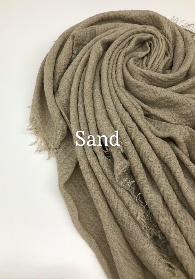New Style Crinkle Scarf Hijab Plain Maxi Headscarf Crimp Scarves Shawl ...