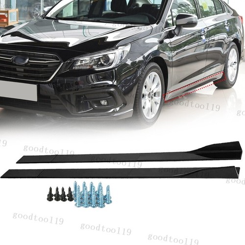 Gloss Black For Subaru Legacy 2014-2025 Side Skirts Extensions Rocker ...