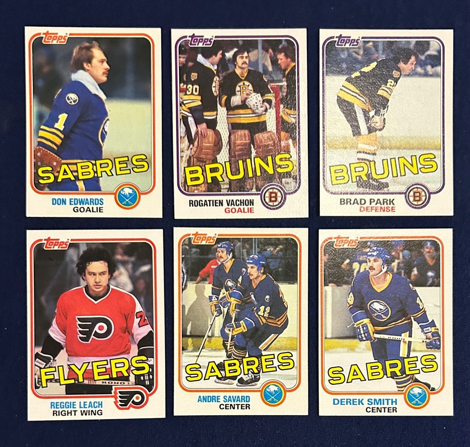 RAZOR SHARP LOT OF 62 DIFFERENT 1981 TOPPS HOCKEY W STARS AND HOF ERS ...