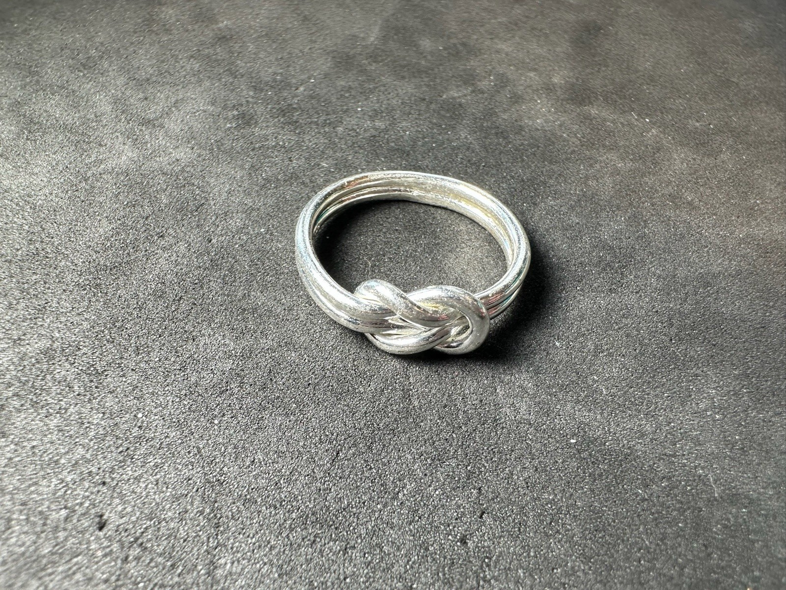 3.16g Vintage Sterling Silver 925 Knot Design Ring Minimalist Stackable ...