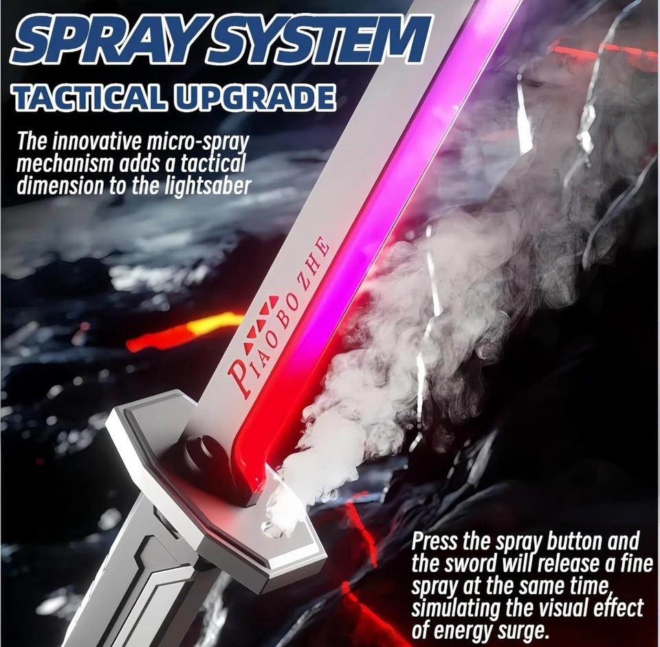 LED Spark Effect Sword Sparks & Smoke 31.5in Cosplay Multicolored ...