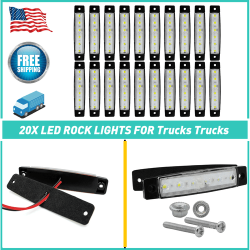 LED Pods Rock Underbody Wheel Lights Xenon White For Jeep Offroad Truck ...