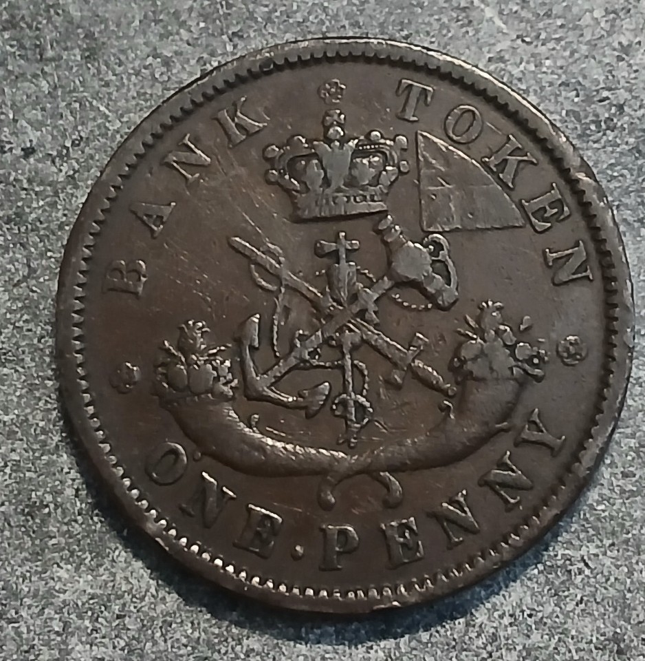 Bank of Upper Canada 1850 St George Penny Token Nice | eBay