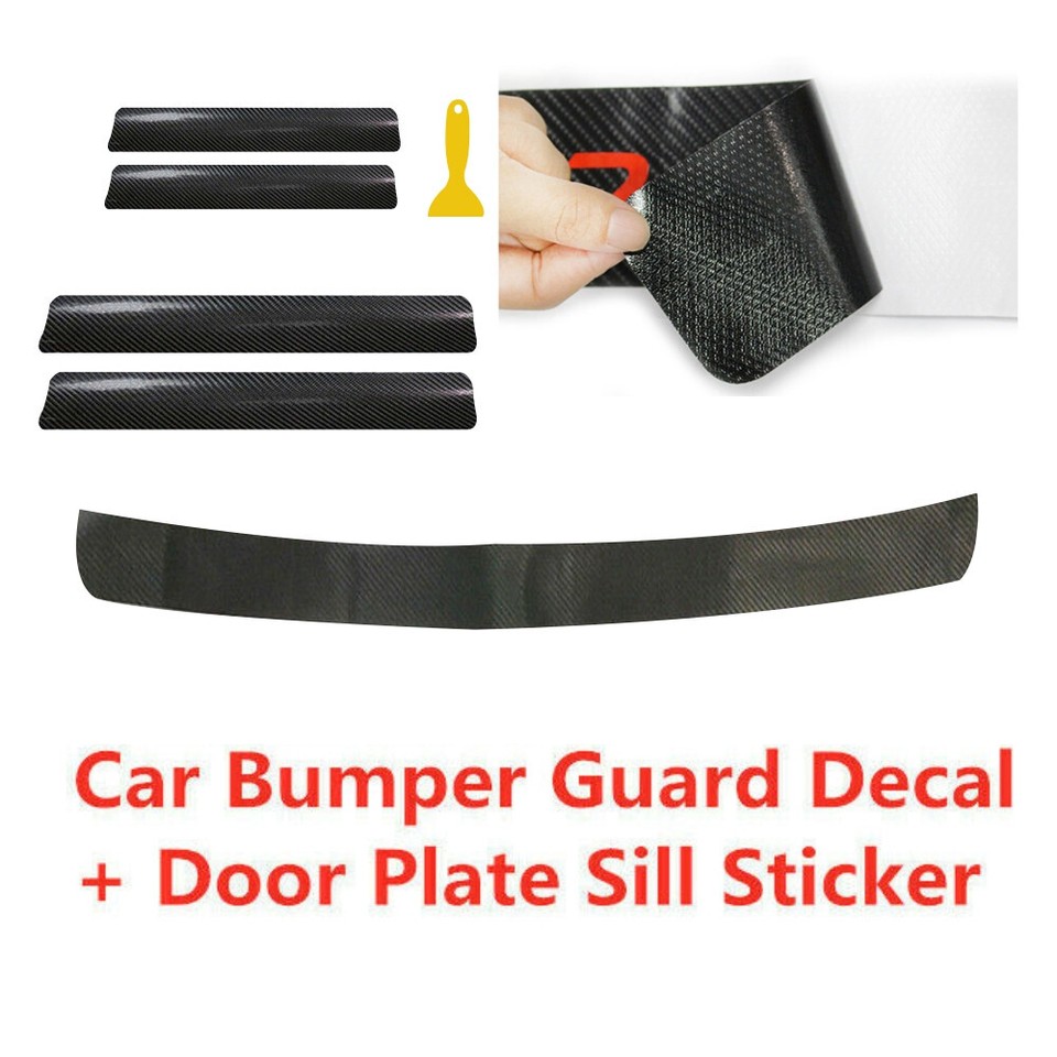 Car Door Plate Sill Scuff Cover Anti Scratch Waterproof Decal Sticker ...