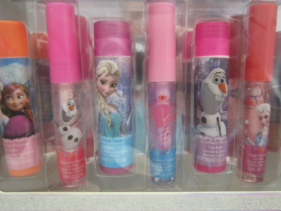 DISNEY FROZEN ANNA, ELSA & OLAF KRISTOFF LIP GLOSS+LIP BALM (BRILLANT A ...