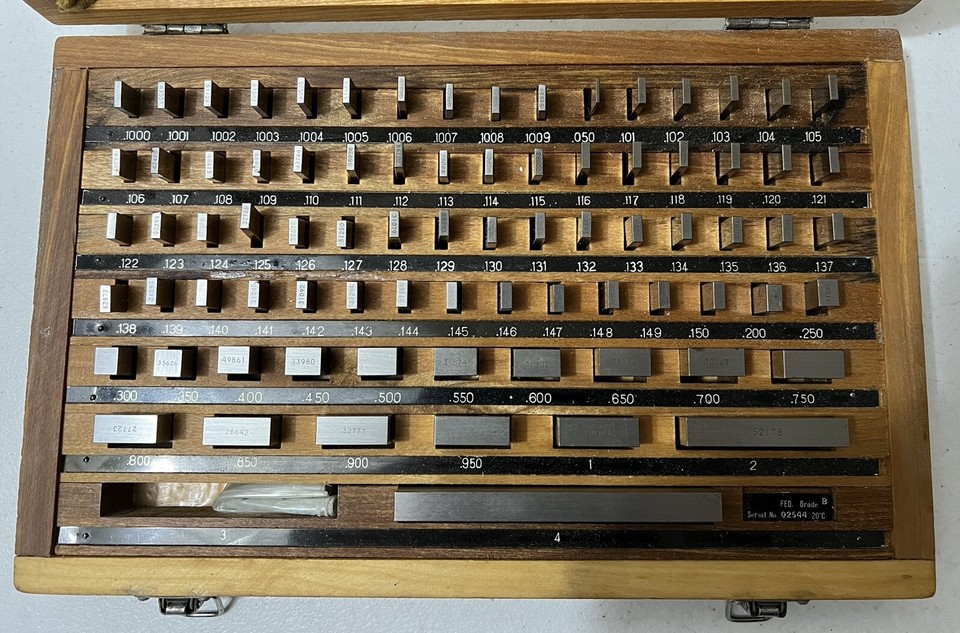 FED Grade B Gage Block Set of 81 Pieces w/ case ~ Missing #3 Block ...
