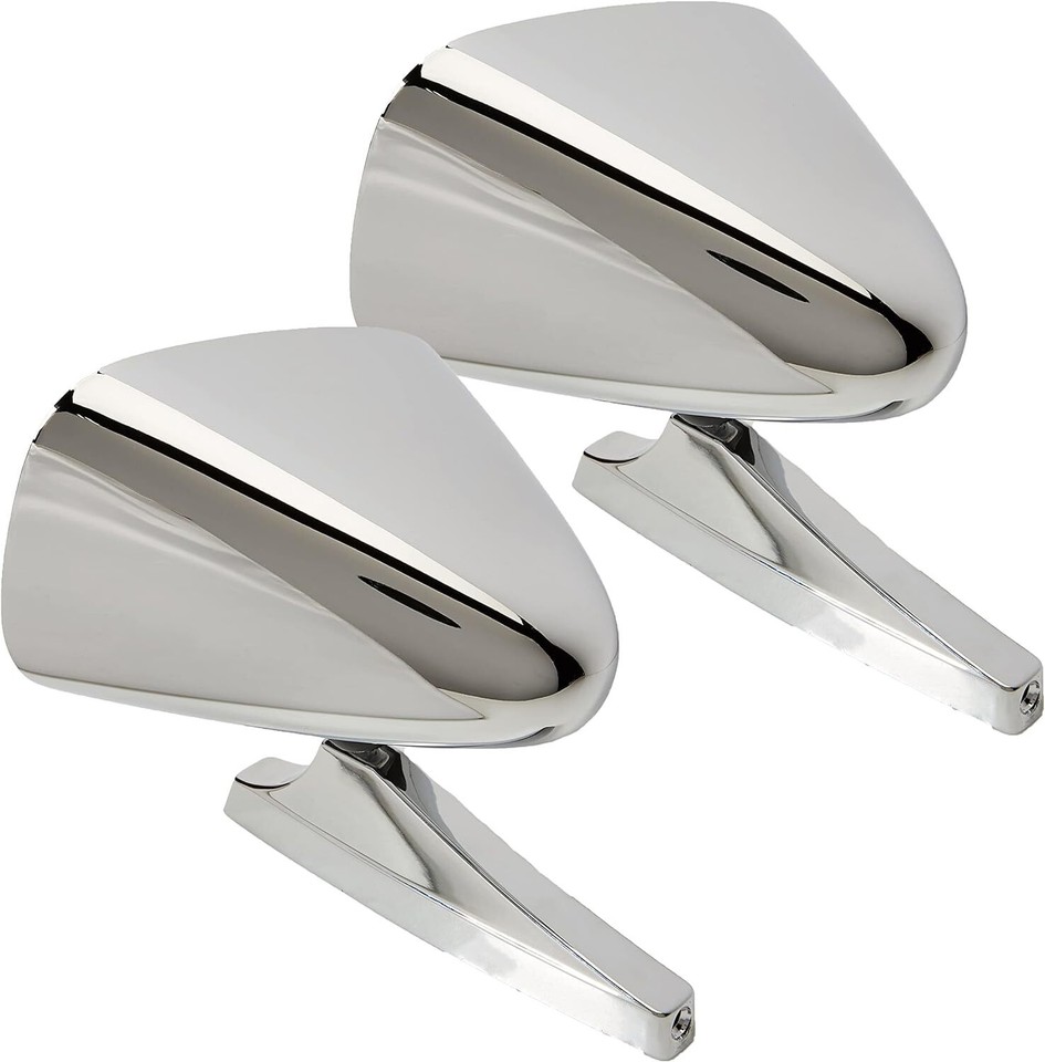 Dual Vintage Style Chrome Sport Bullet Mirrors for Hot Rods Classic ...