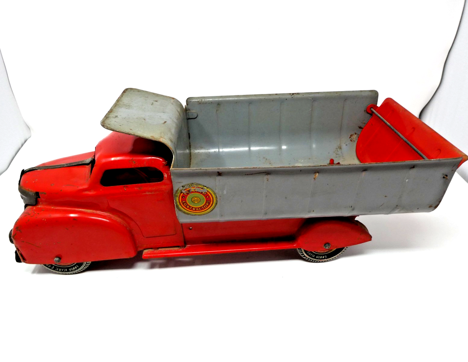 VTG 1930's MARX LUMAR CONTRACTOR'S PRESSED STEEL TOY DUMP TRUCK. SUPER ...