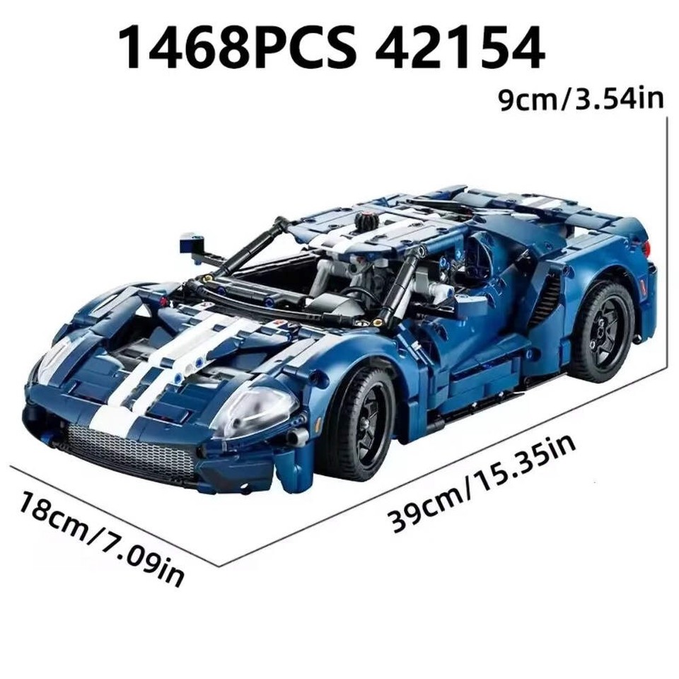 MOC Blue ford GT Sports Car Model Building Blocks Set 1468pcs | eBay UK