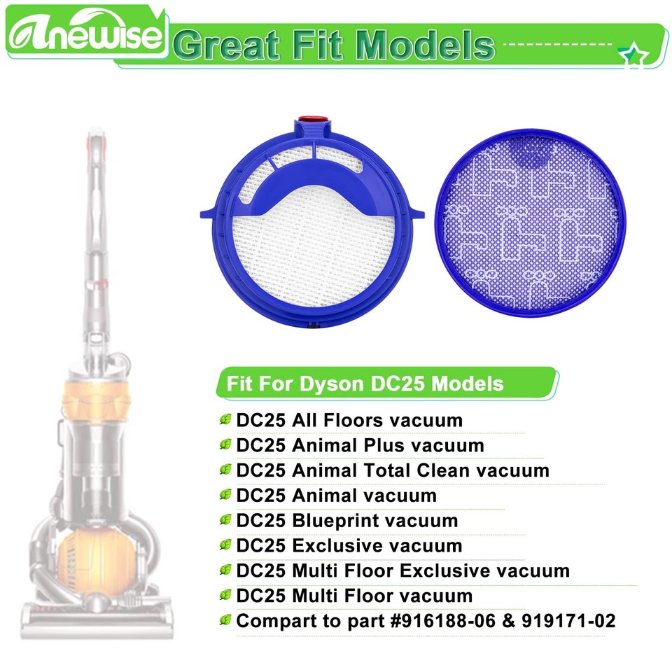 Filter Kits repalcement for Dyson dc25 vacuum Ball filters, Includes ...