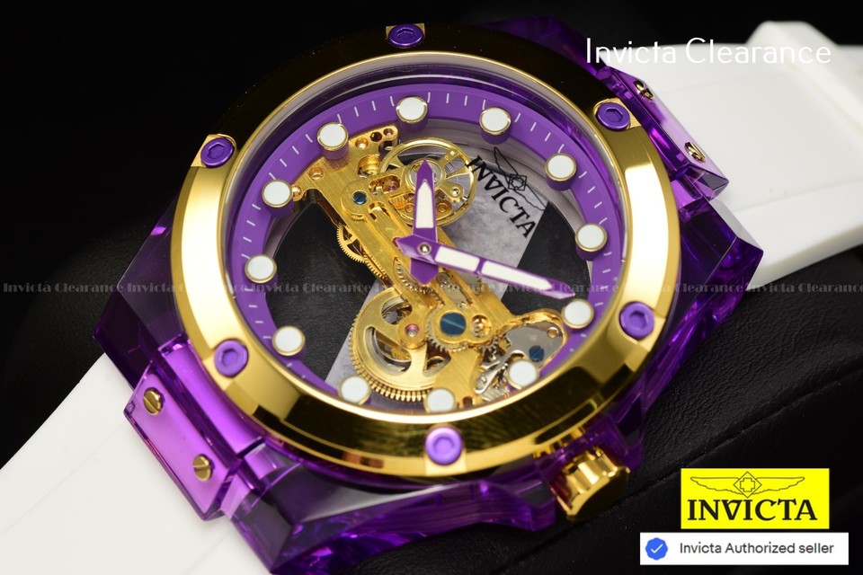 Invicta Men's Mechanical Speedway Watch Skeleton Purple 48mm 44397 | eBay