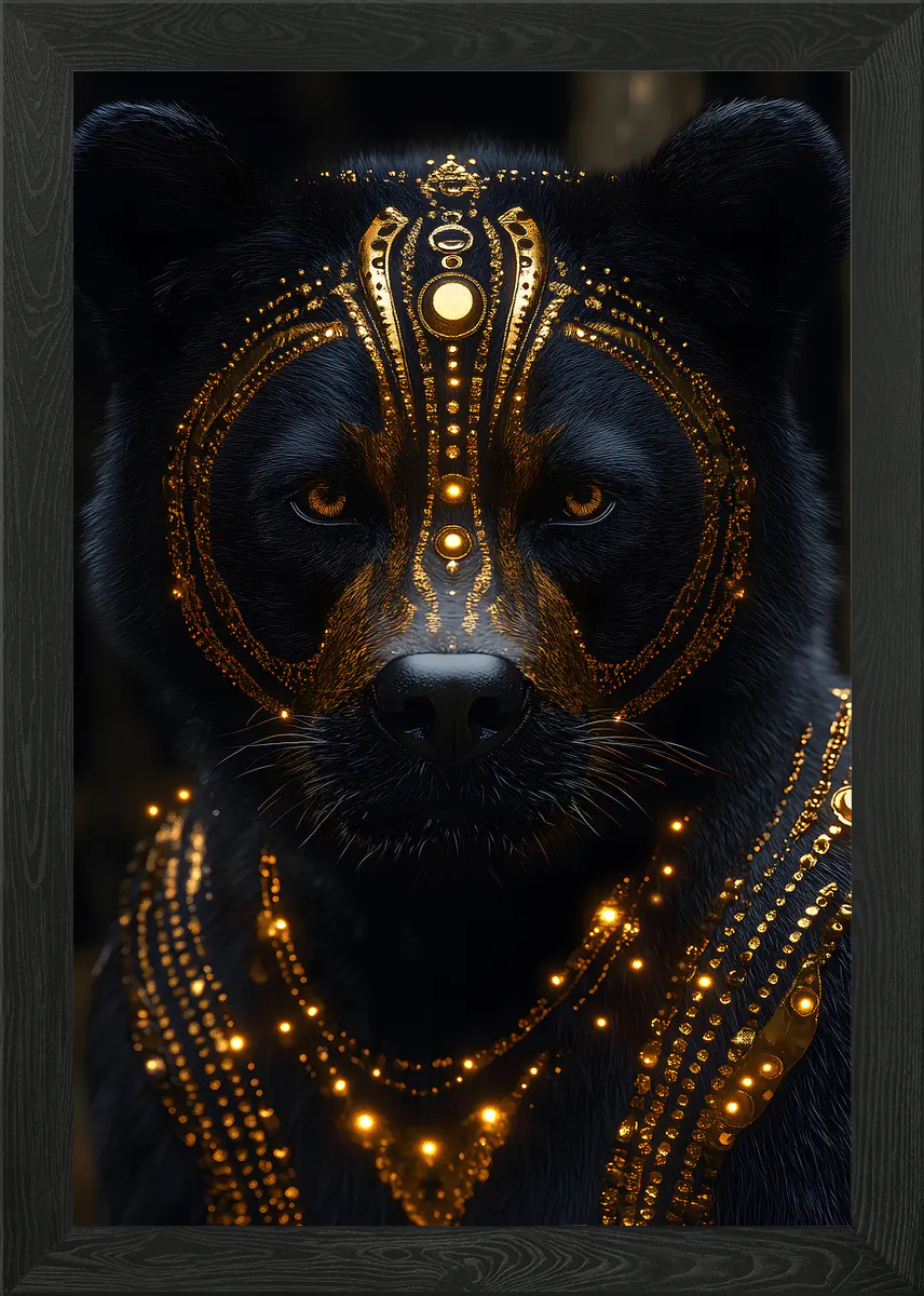 Golden Bear Framed Wall Art Poster Canvas Print Picture | eBay