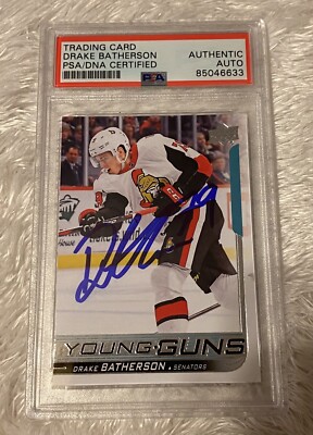 DRAKE BATHERSON SIGNED 2018-19 UD YOUNG GUNS PSA AUTO OTTAWA SENATORS ...