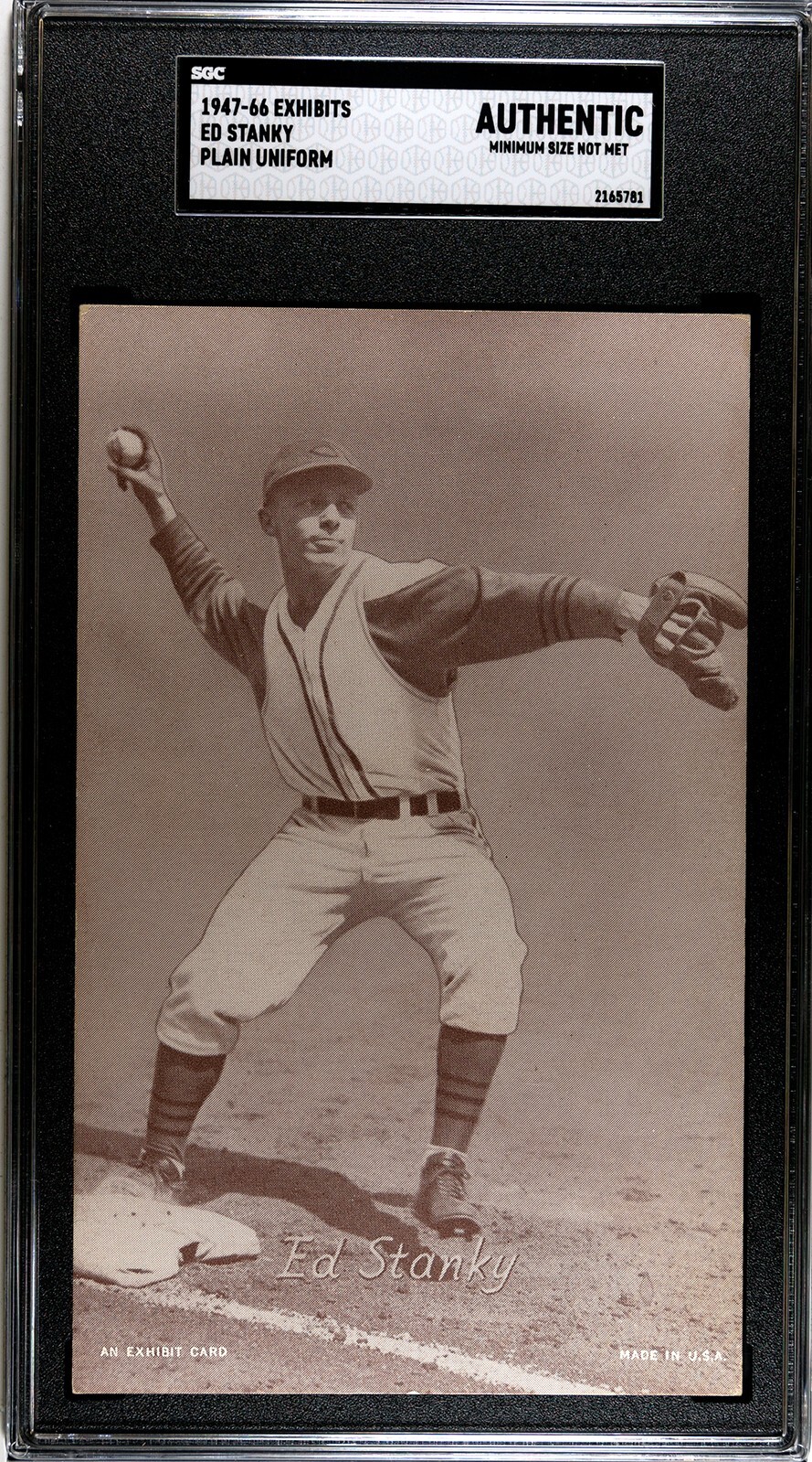 1947-66 Exhibits Ed Stanky Plain Uniform SGC Authentic 2165781 | eBay