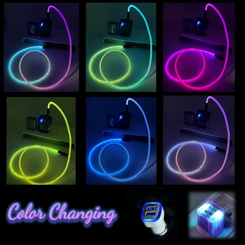 LYTECORDZ LED Lighted Light Up TYPE C Charging Charger Cable USB Cord ...