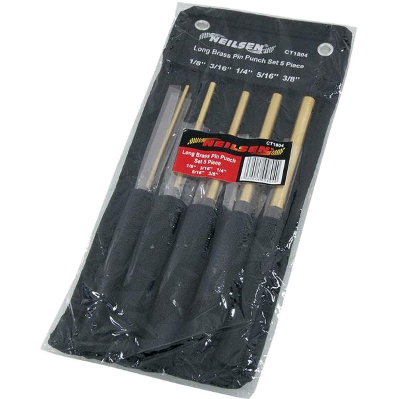 Neilsen 5pc Extra Long Brass Pin Punch Set Hand Tool Mechanical Holes ...