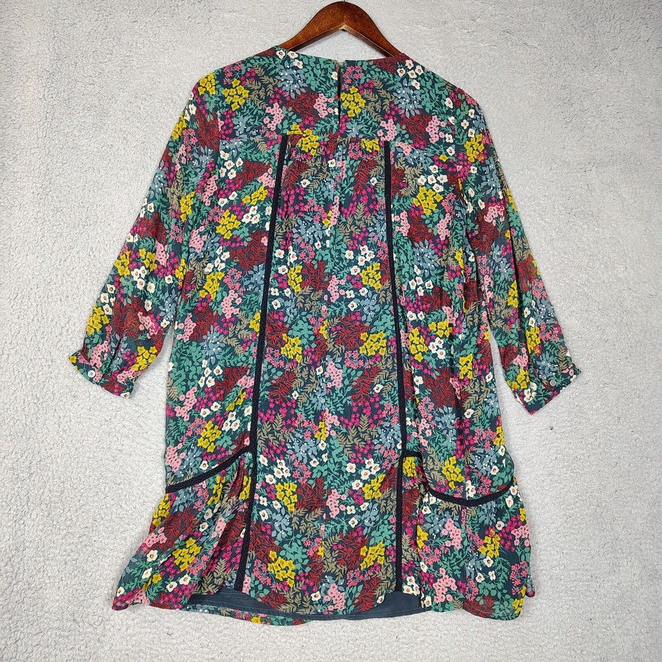 Ann Taylor Loft Dress Womens Small? Petite Navy Red Shift Chiffon ...