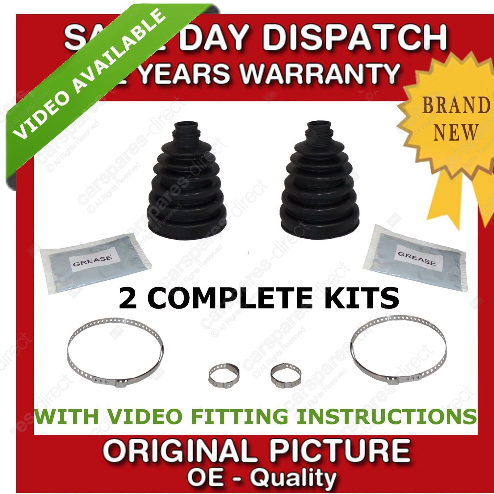 2x VAUXHALL OUTER CV JOINT BOOT KIT CV BOOTKIT CV GAITER DRIVESHAFT ...