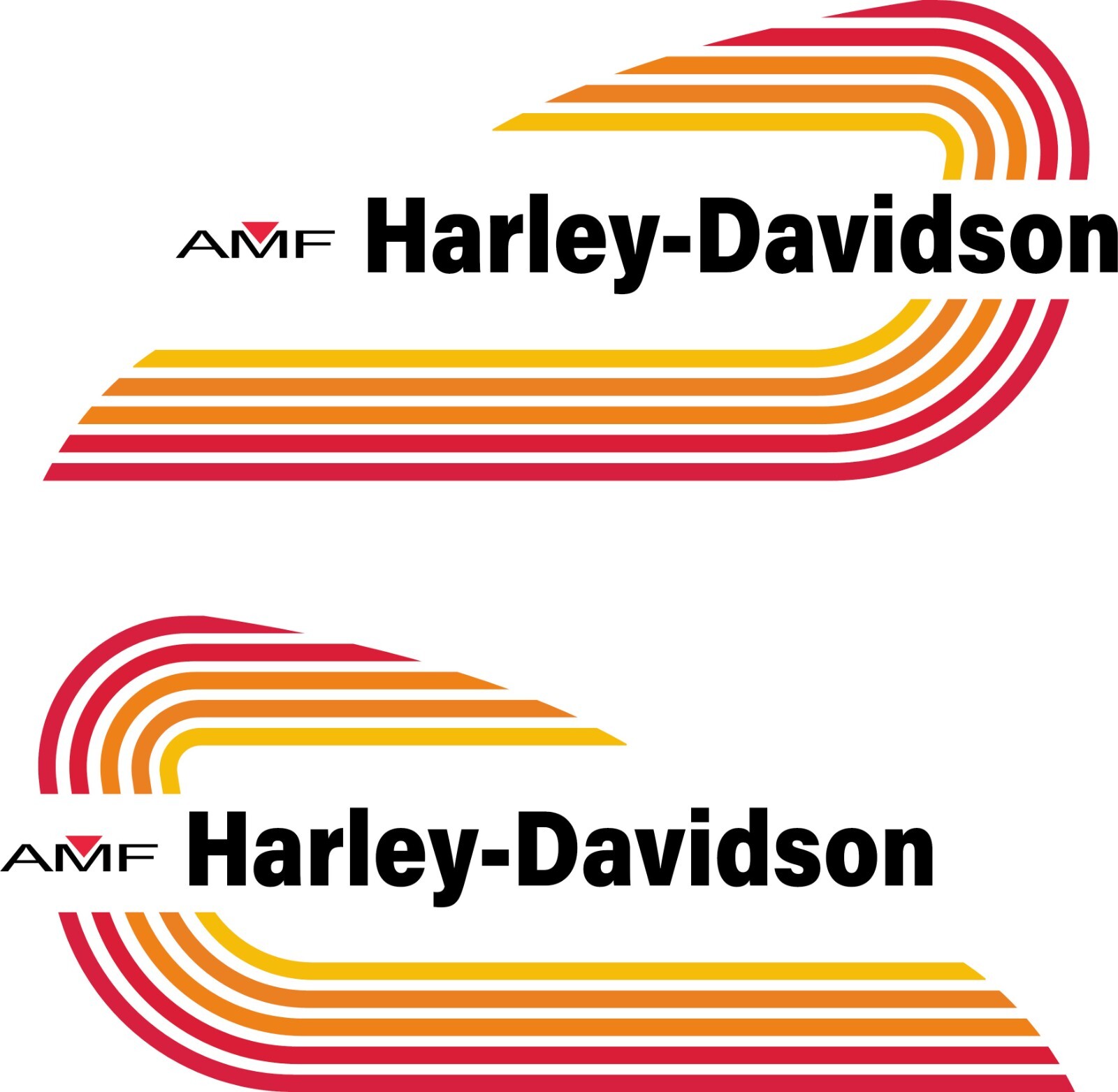 Fits Harley Davidson AMF Gas Tank Vinyl Decals Ironhead Sportster Set ...