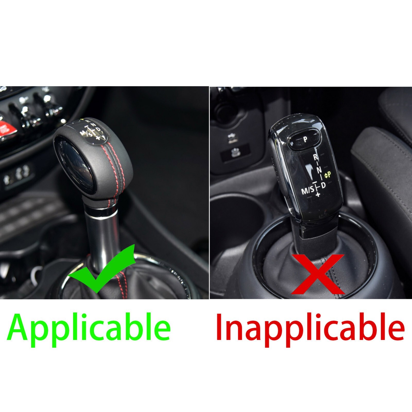 2Pcs Dry Carbon Fiber Gear Shift Knob Cover For Mini Cooper F54 F55 F56 ...