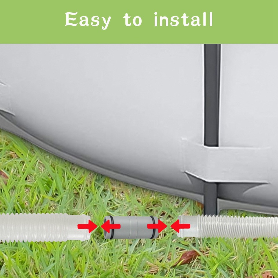 2PCS Pool Hose Connector Swimming Pool Pump Pipe Straight Joint ...