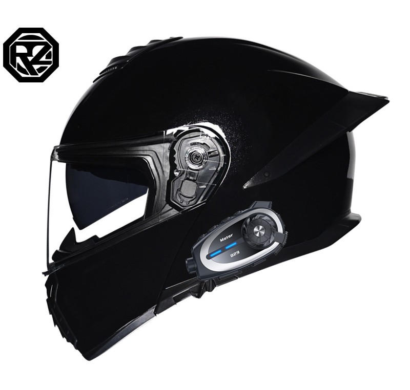Bluetooth Motorcycle Dual Visors Modular Helmet Built-in Camera ...