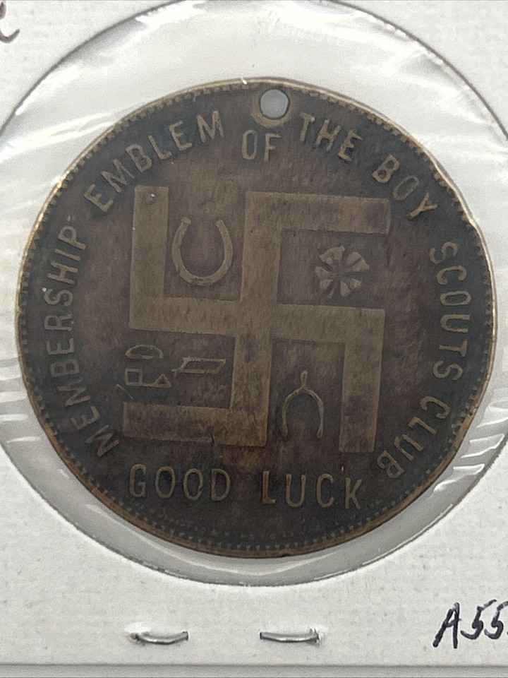 Excelsior Shoe Co Good Luck Swastika Token Shoes For Boys | eBay