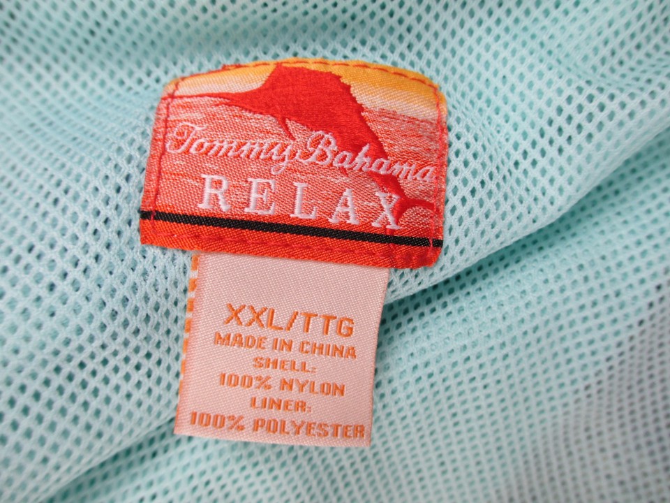 Tommy Bahama Swim Trunks Mens 2XL XXL Blue Beach Board Shorts Bathing ...