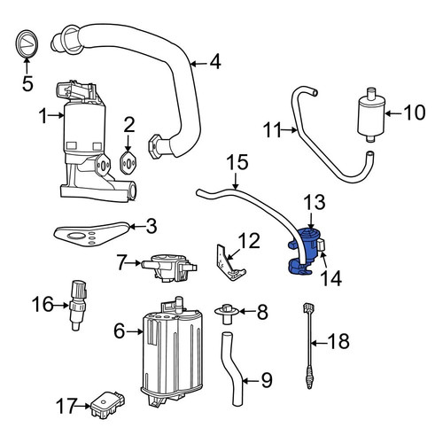 For Dodge Ram 1500 2007-2010 Dodge 4891739AB Vapor Canister Purge ...