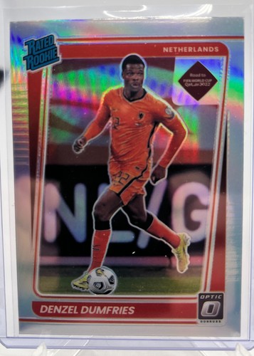 2021-22 Denzel Dumfries Optic Silver Prizm Rated Rookie RC Netherlands ...