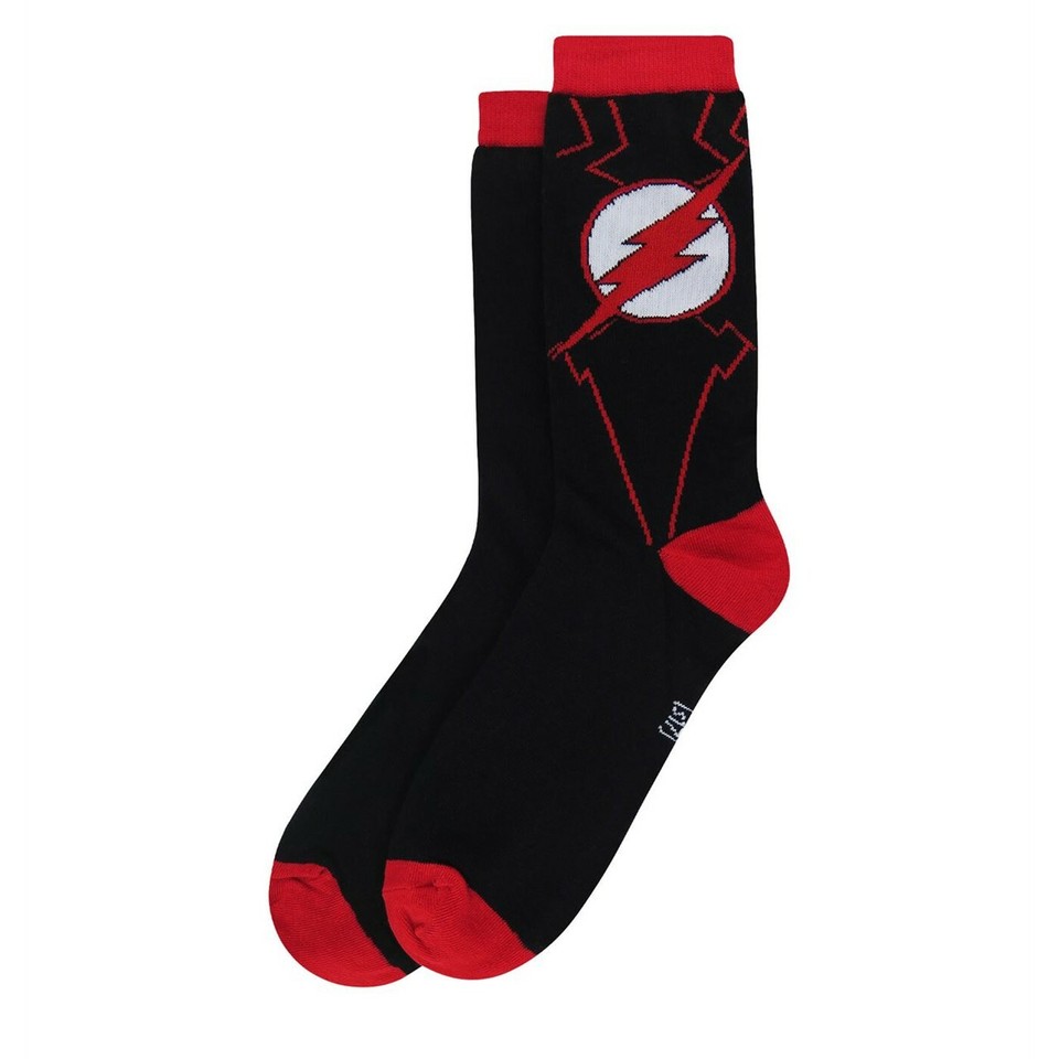 Flash Red & Black Armor Crew Socks Black | eBay