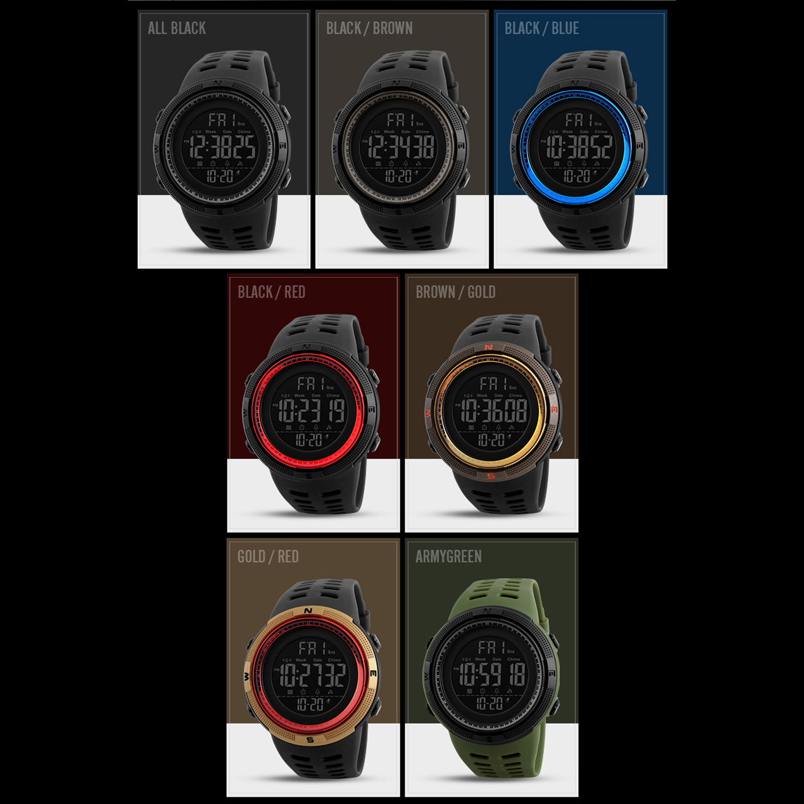 Men Sports Watches Countdown Double Watch U0J4 | eBay