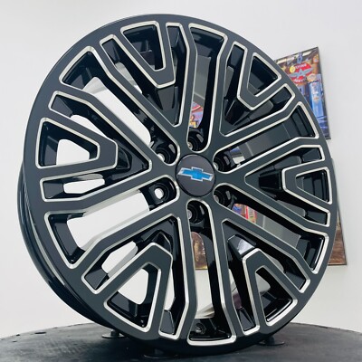 New 2023 Chevy Silverado 22" Wheels Rims ZR2 Black Trail Boss High ...