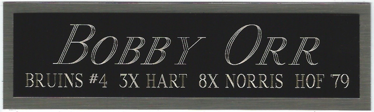 ADAM OATES BRUINS NAMEPLATE FO AUTOGRAPHED Signed HOCKEY STICK PUCK ...