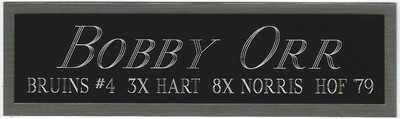 ADAM OATES BRUINS NAMEPLATE FO AUTOGRAPHED Signed HOCKEY STICK PUCK ...