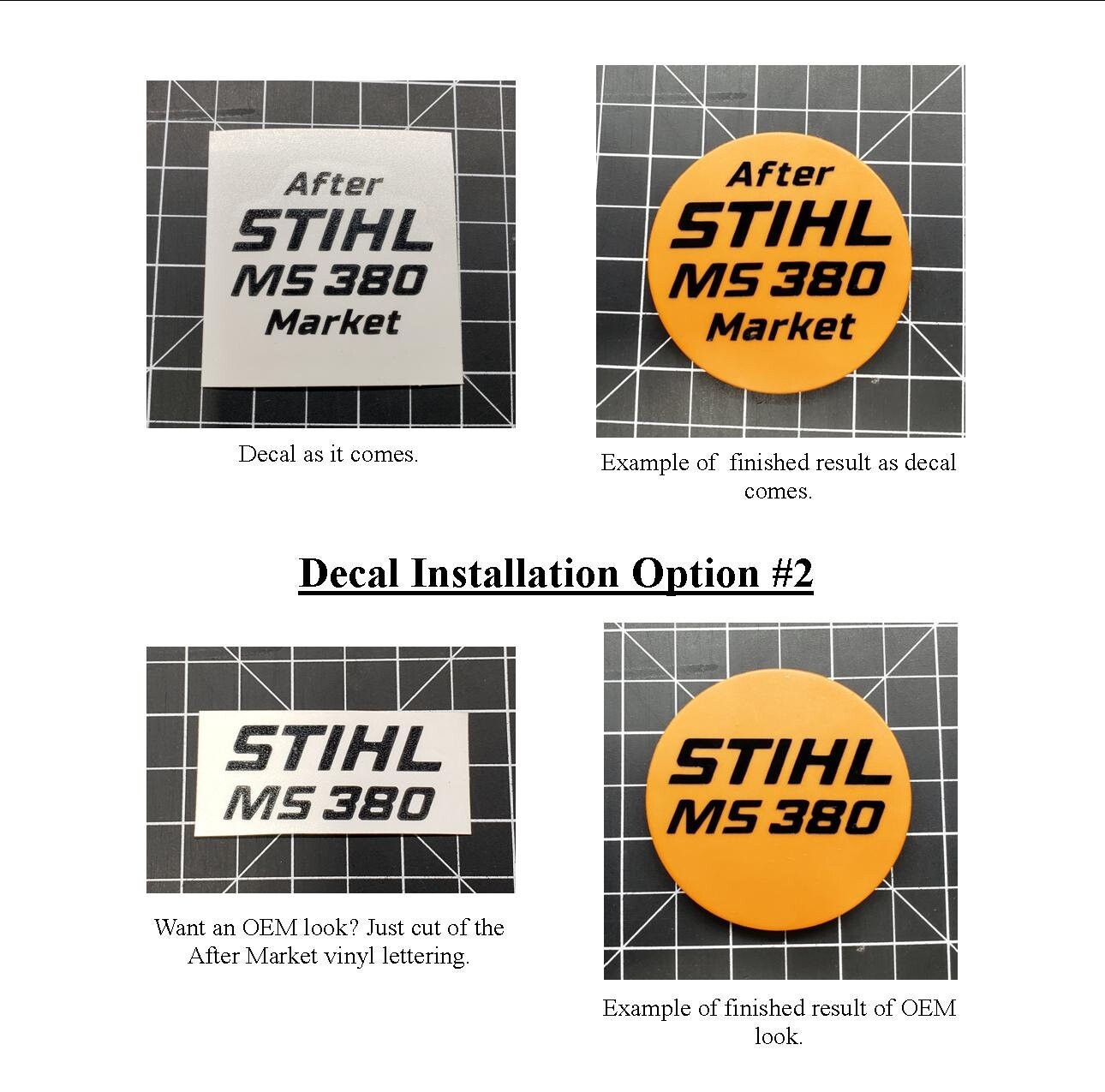 Stihl/Farmertec 038, MS 380 Chainsaw Complete Vinyl Decal / Sticker Kit ...