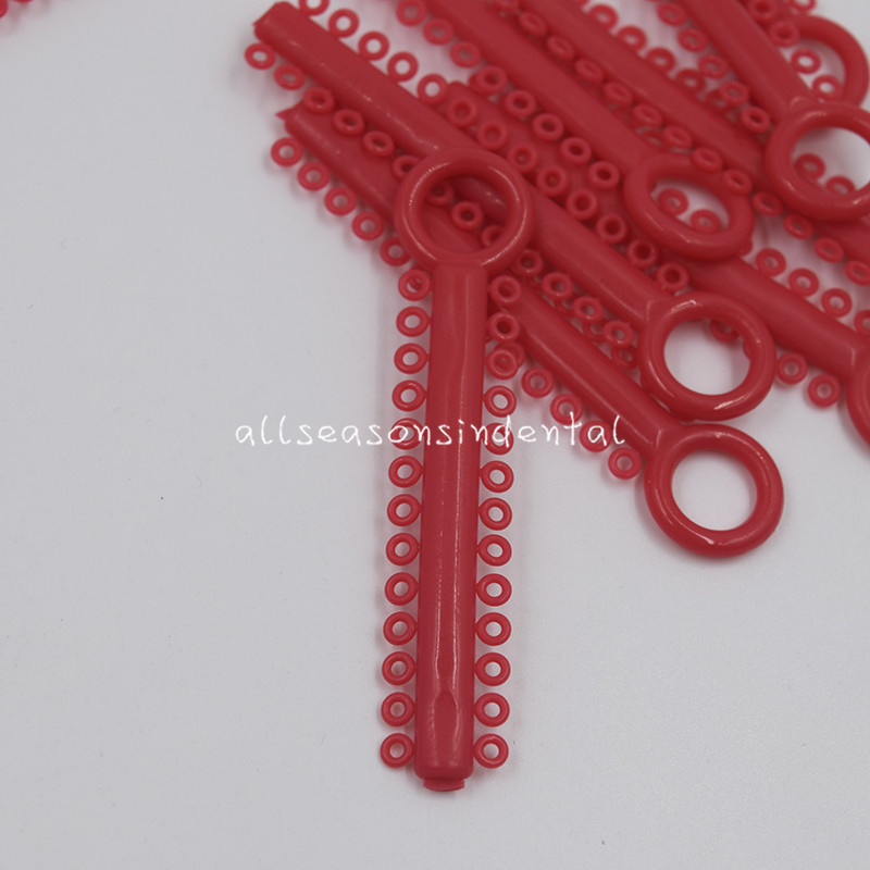 1040Pcs Rings Dental Orthodontic Elastic Rubber Bands Red Color ...