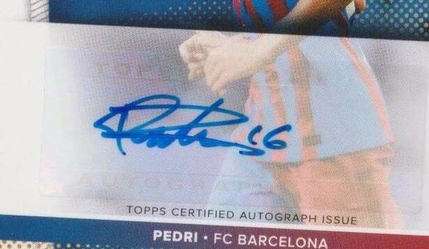 PEDRI AUTOGRAPH 062/150 - TOPPS FC BARCELONA TEAM SET 2021/22 | eBay