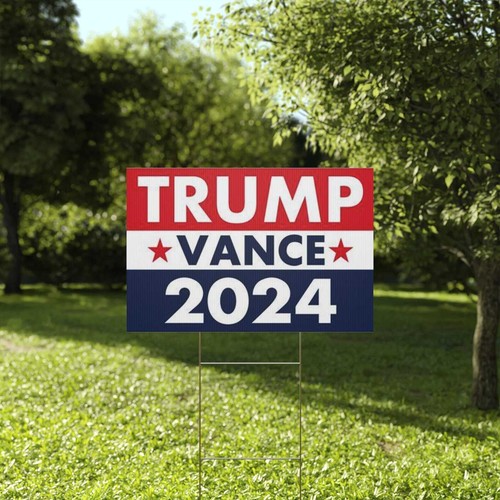 Trump Vance 2024 Make America Great Again Red White Blue Yard Sign | eBay