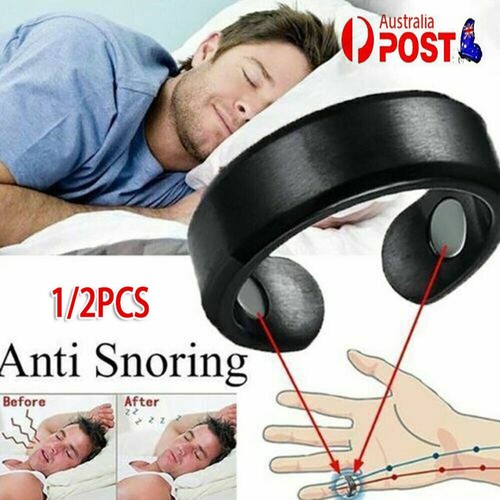 Anti Snore Magnetic Ring Reflexology Stop Snoring Apnea Sleeping Aid ...