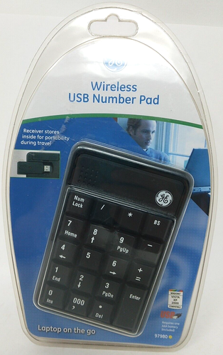 GE Wireless Number Numeric Key Pad Keyboard for Windows PC Laptop ...