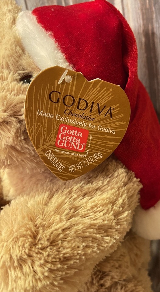 Godiva Chocolate ~ Tan 2010 Christmas Teddy Bear Plush Stuffed Animal ...