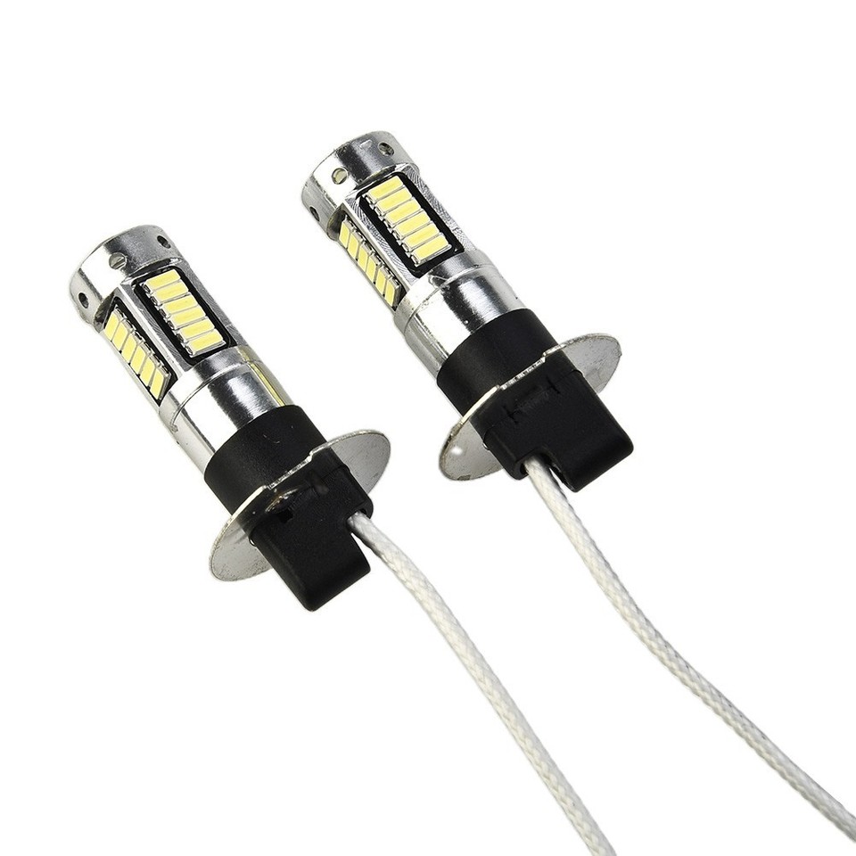 1Pair H3 LED Fog Light Bulbs Conversion Kit Super Bright Canbus 6000K ...