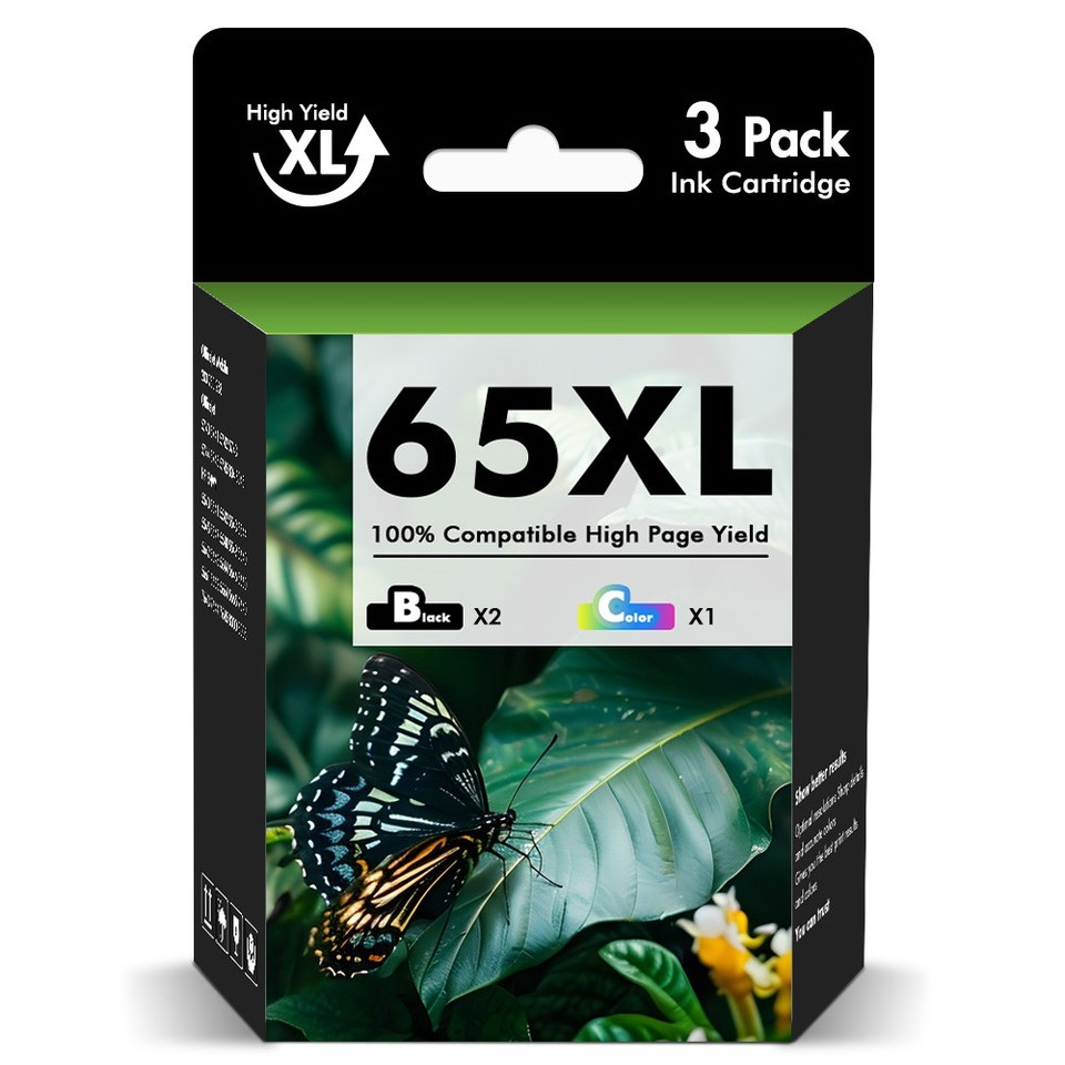 For HP 65XL 65 Ink Cartridges For ENVY 5000 5055 5052 Deskjet 3755 2600 ...