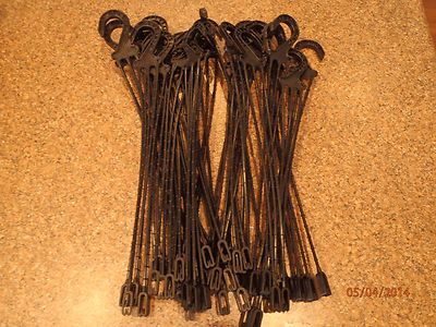 25 x 350mm Heavy Duty Universal Clasp Hangers for plastic pots (Black ...