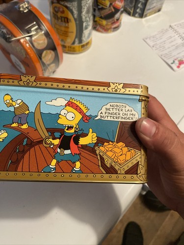 Simpson's Butter Finger ADVERTISE Tin Box Bank Treasure Chest | eBay