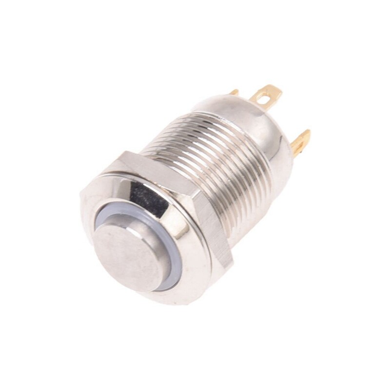 3X 3V Push Button Switch Doorbell Button LED 12 mm Silver C4U23908 | eBay