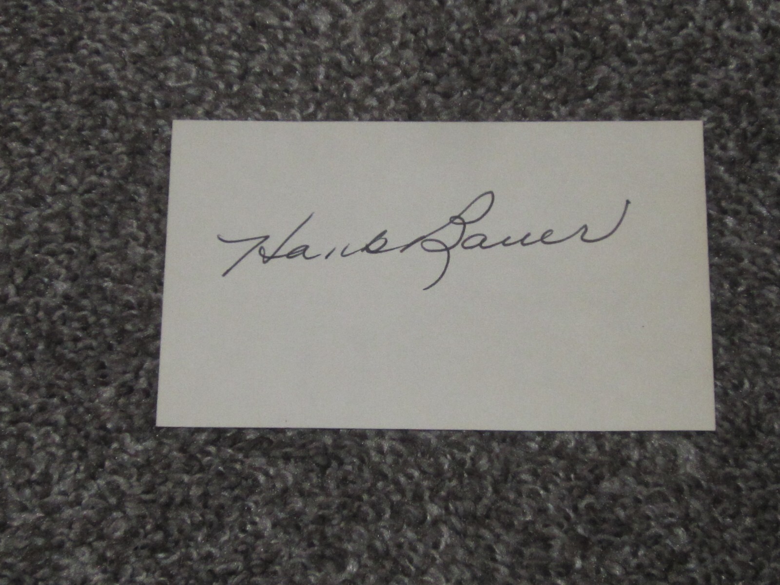 Hank Bauer New York Signed Index Card Autograph | eBay
