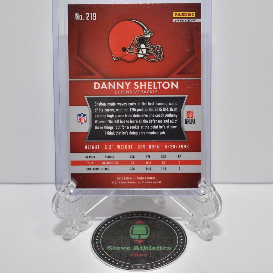 Danny Shelton Browns 2015 Panini Prizm Blue Silver Parallel RC Rookie ...