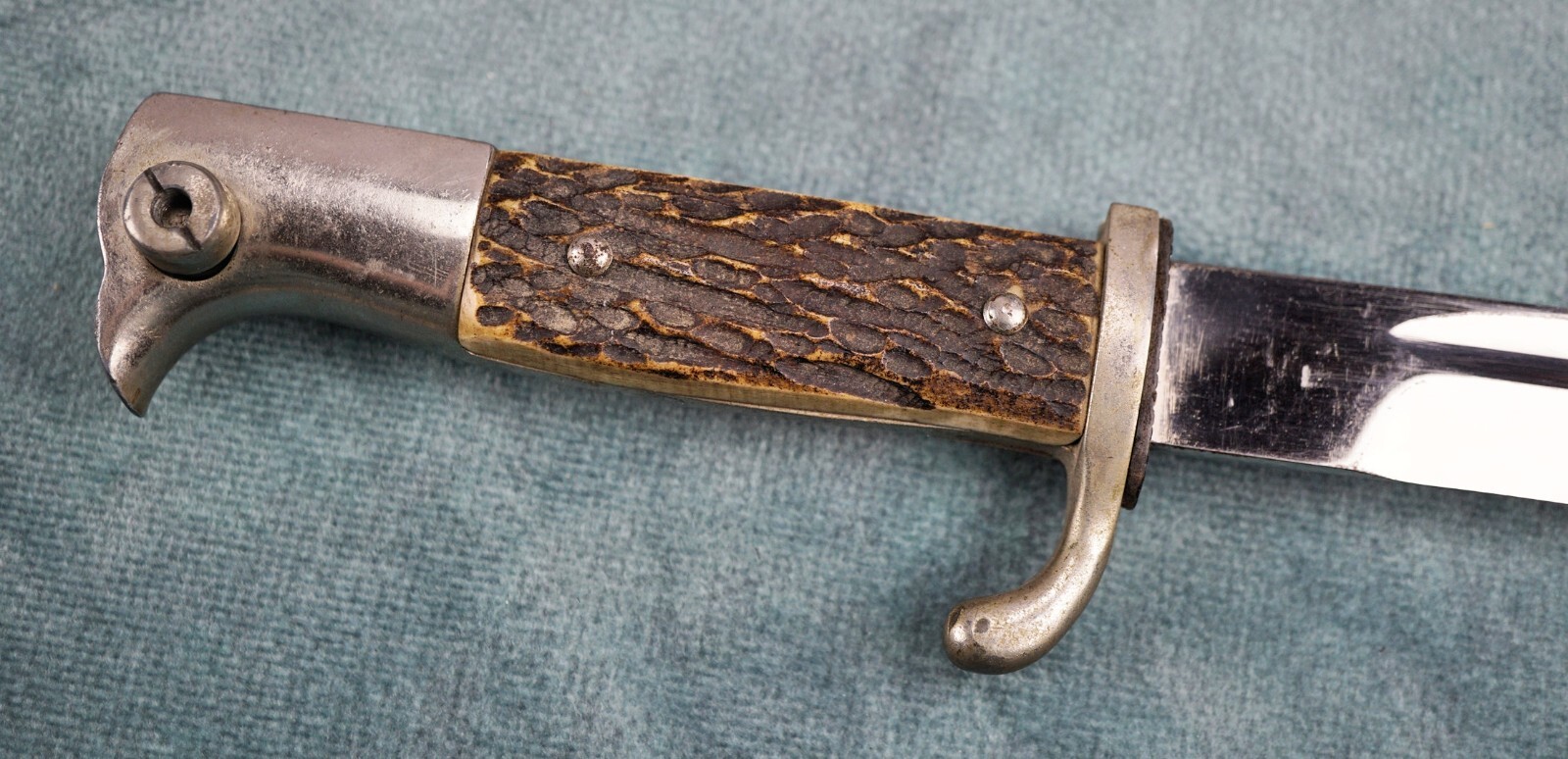 WW2 German K98 dress bayonet Luftwaffe estate leather frog war stag ...